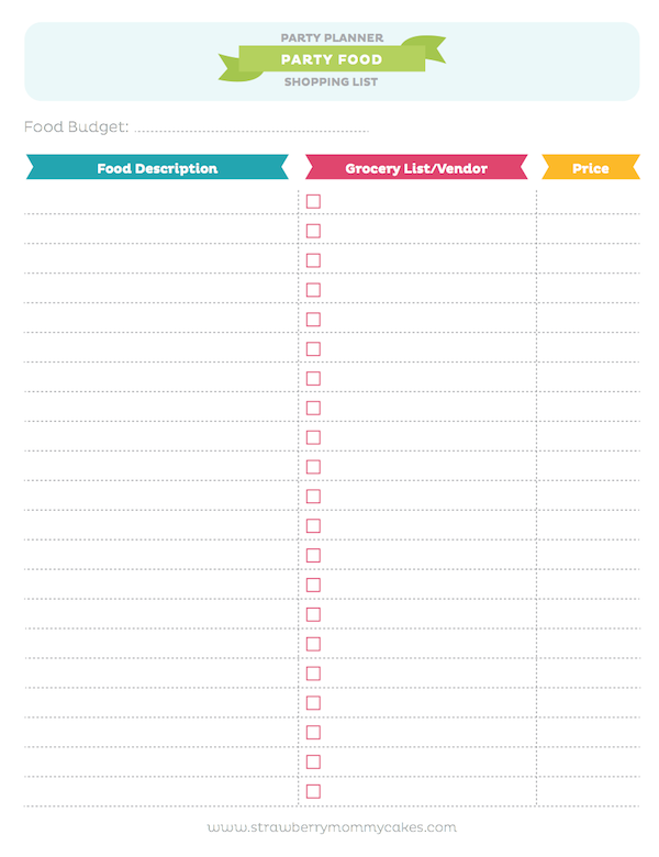 Kara s Party Ideas FREE Printable Party Planner Download Pages Event